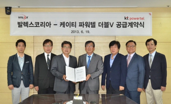 kt powertel, 발렉스코리아에 더블비 공급